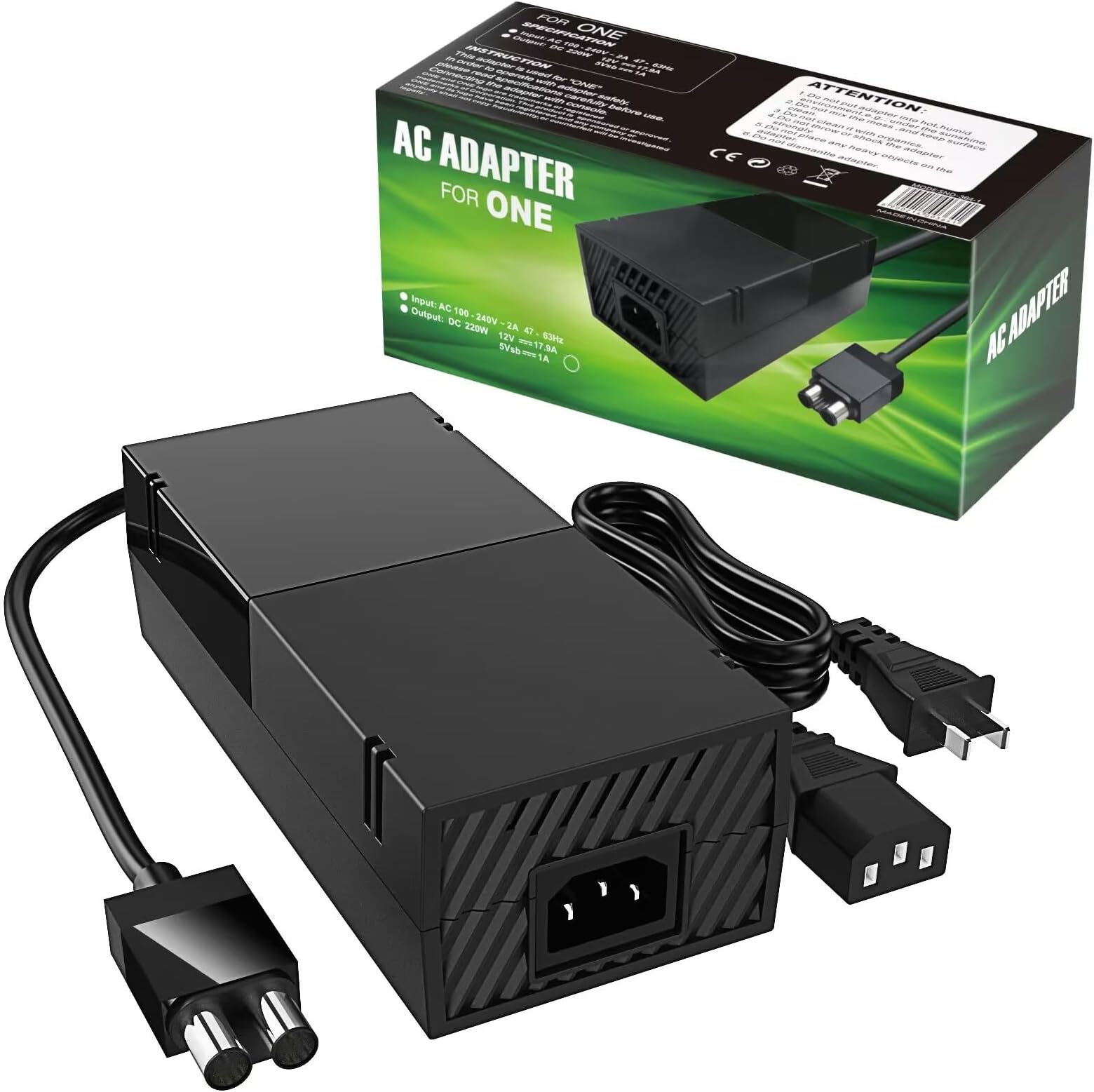 Amazon.com: Power Supply for Xbox One, YUDEG AC Adapter Replacement ...