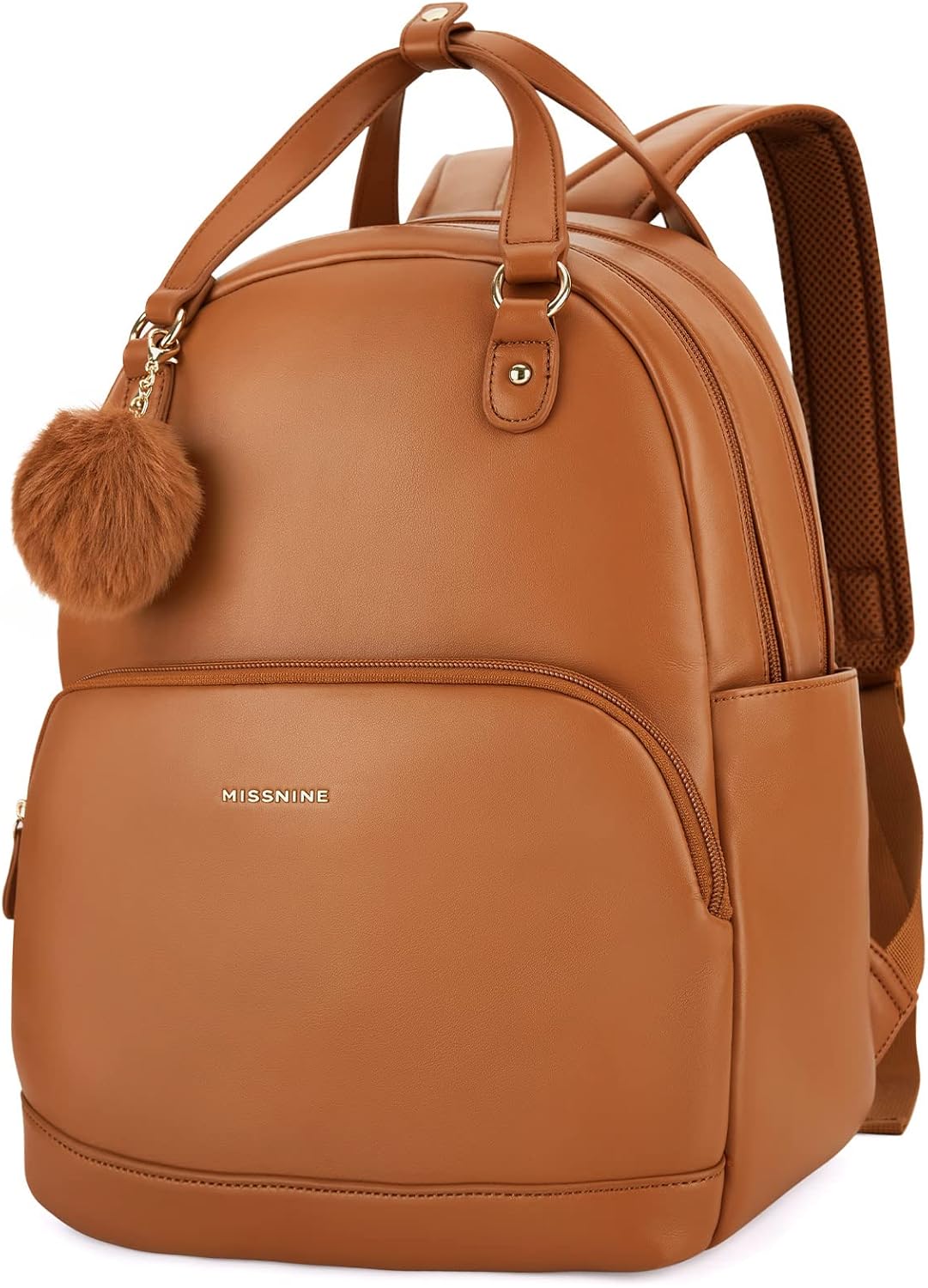 Amazon.com: Missnine Women Backpack Purse Double Compartments Leather ...