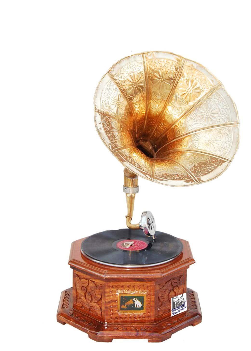 Buy National Handicrafts Wooden Gramophone/Record Player. Online at Low ...