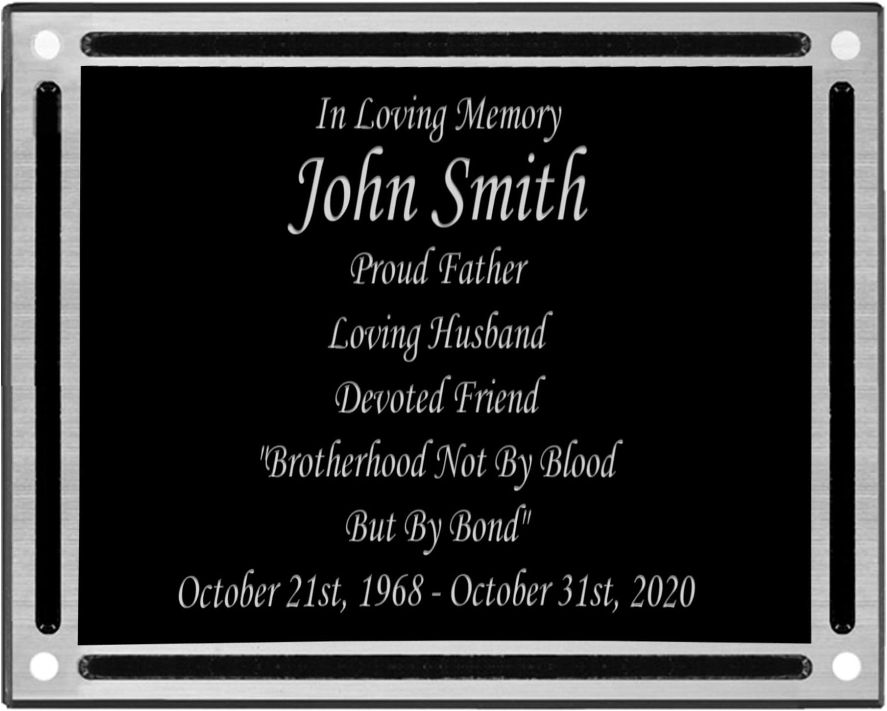 Amazon.com : Personalized Memorial Plaque, Grave Marker, Remembrance ...