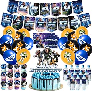 Amazon.com: Buzz Light Year Party Supplies,Buzz Birthday Decorations ...