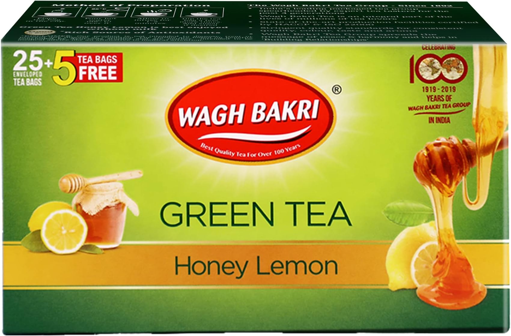 Amazon.com : Wagh Bakri Premium Tea Bags 100 Bags : Indian Food ...