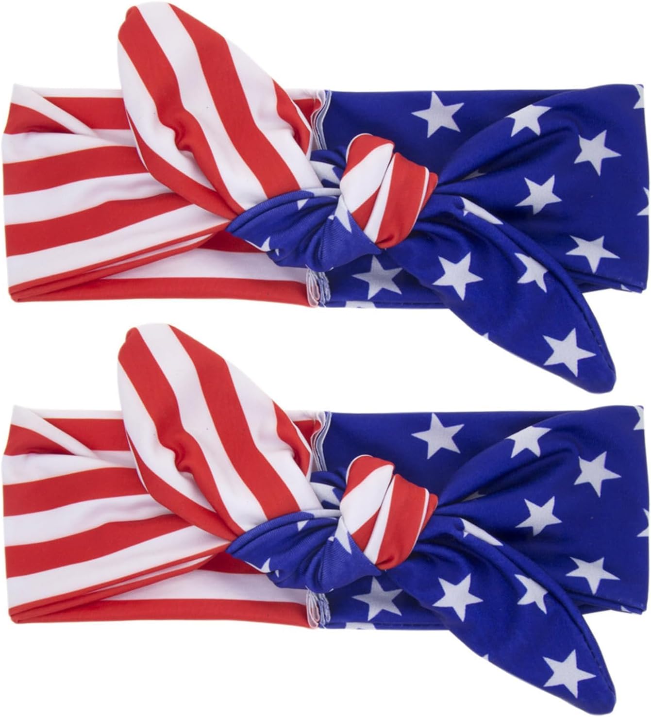 Amazon.com: Pejlnd American Flag Bandana - 2Pcs Polyester Hairband, Red ...