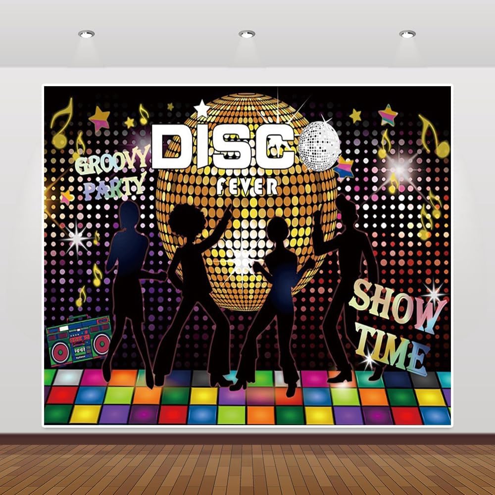 Amazon.com : Caaerttply 10x8ft Disco Party Backdrop for Photography ...