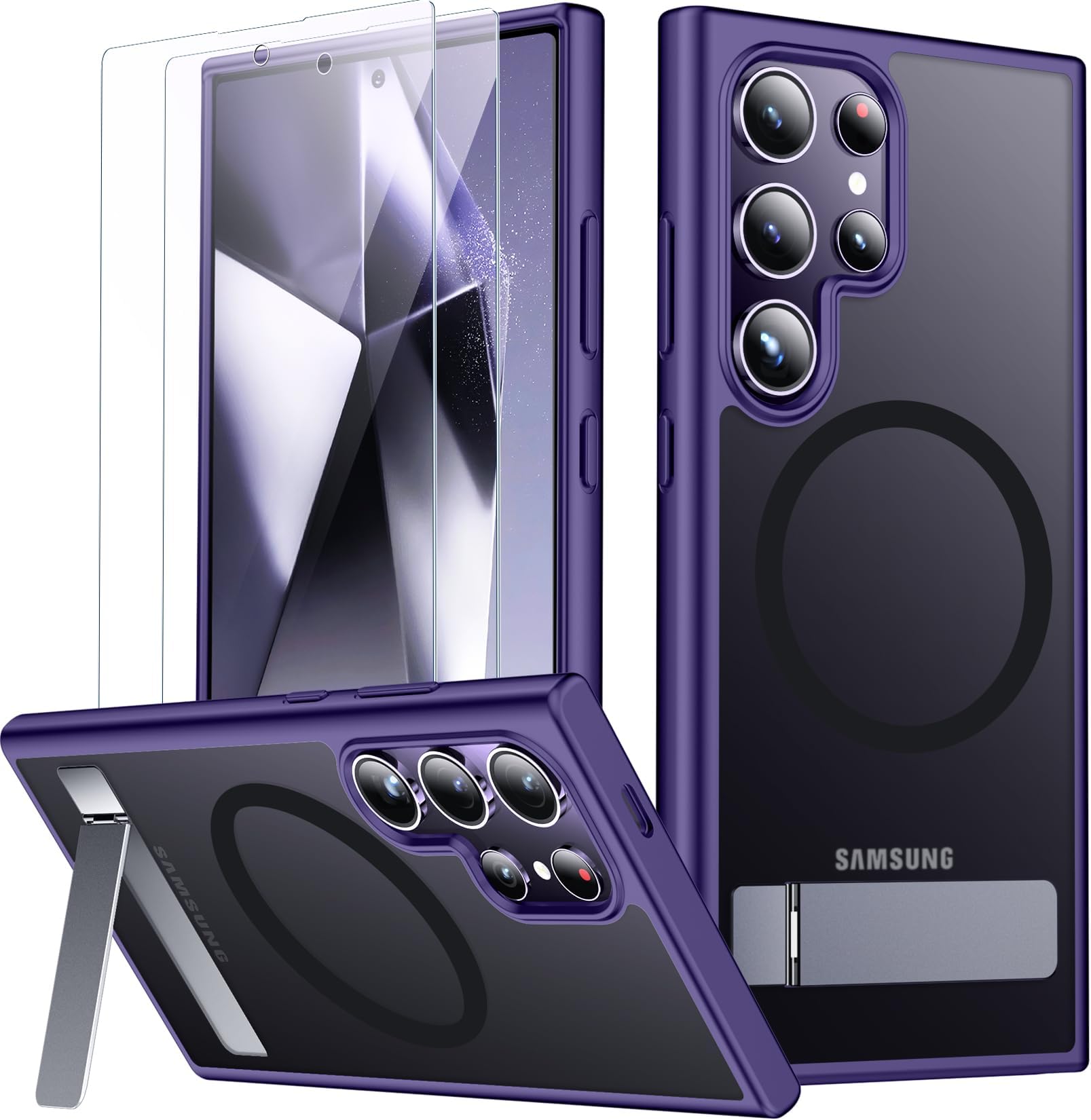 Amazon.com: TORRAS 360°Spin Magnetic Stand for Samsung Galaxy S24 Ultra Case, Compatible with ...