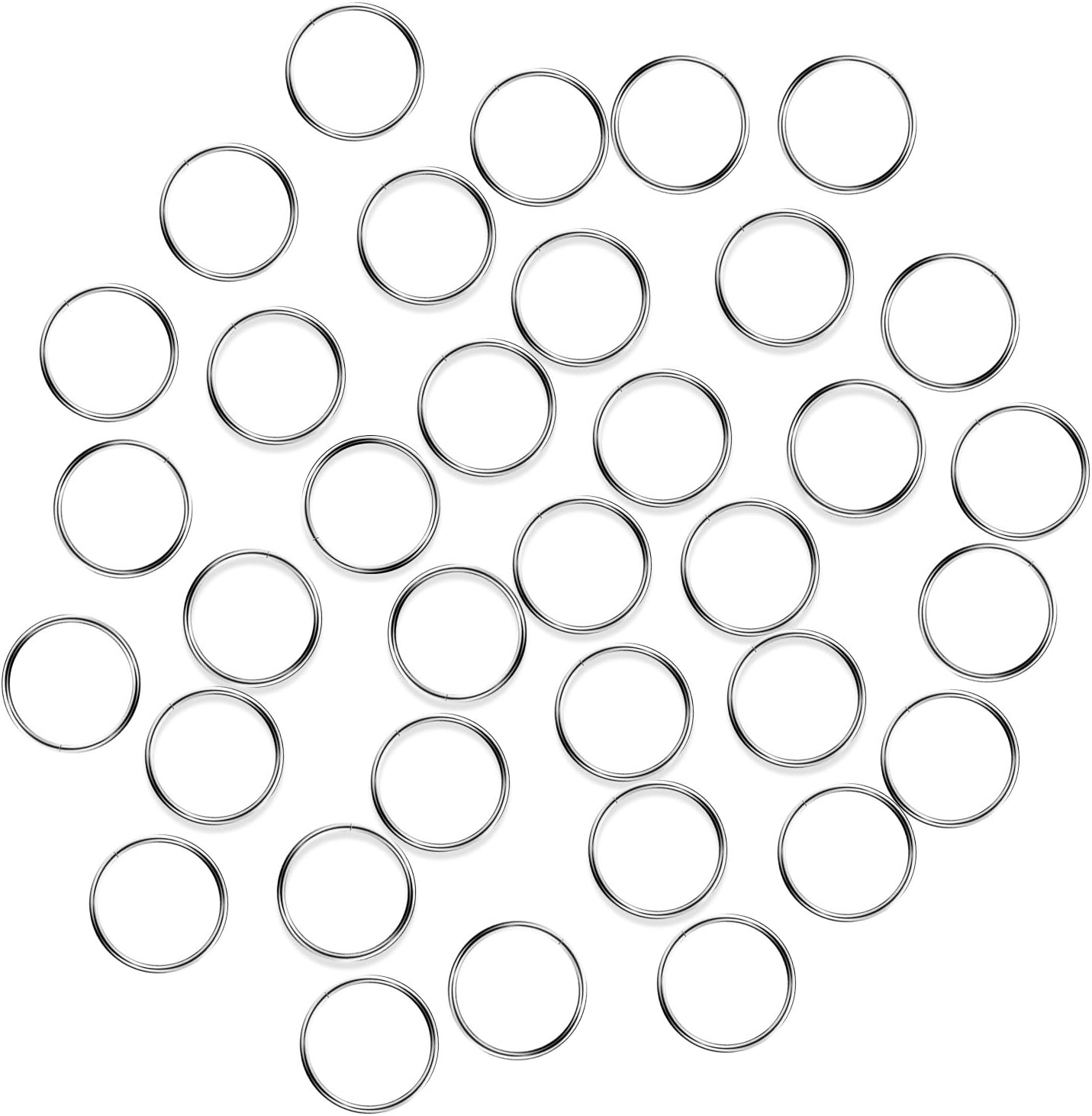 Amazon.com: Longdex 100pcs Round Split Rings Stainless Steel Crystal ...