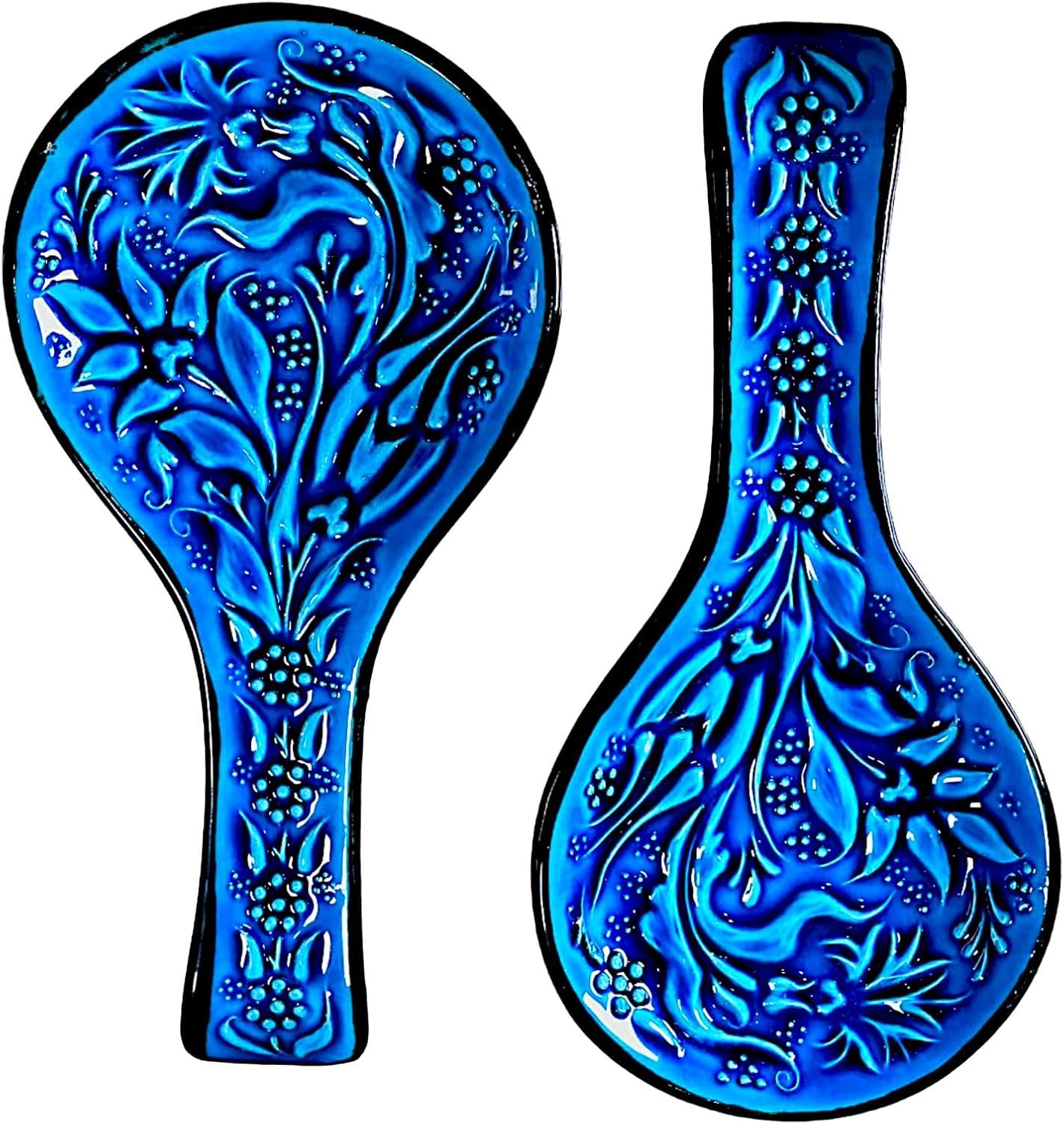 Amazon.com: One piece Ceramic Spoon Rest, Heat Resistant Spoon Holder ...