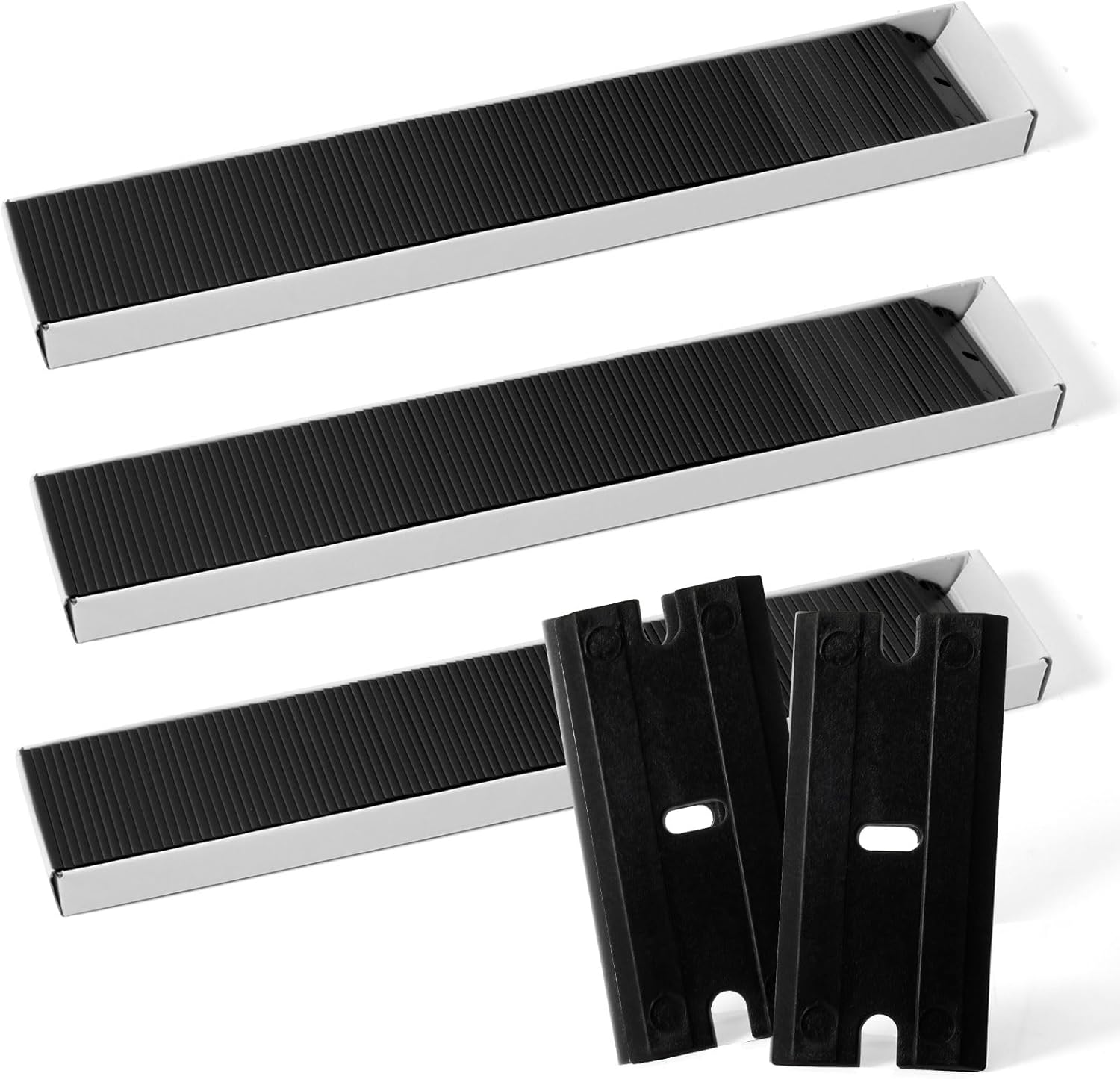 Amazon.com: NEWISHTOOL Black Plastic Razor Blades, 300 PCS Double Edged ...