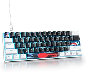 Amazon.com: surmen 60% Mechanical Gaming Keyboard with Linear Red ...