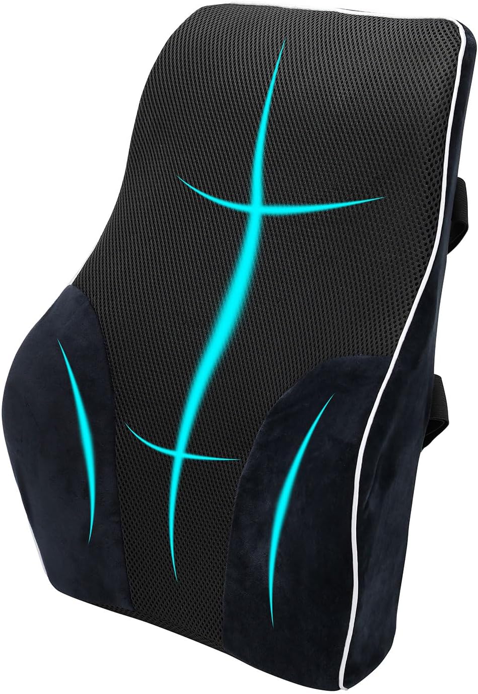 POOTACK Lumbar Support Cushion, Memory Foam Back Support Cushion Lumbar ...