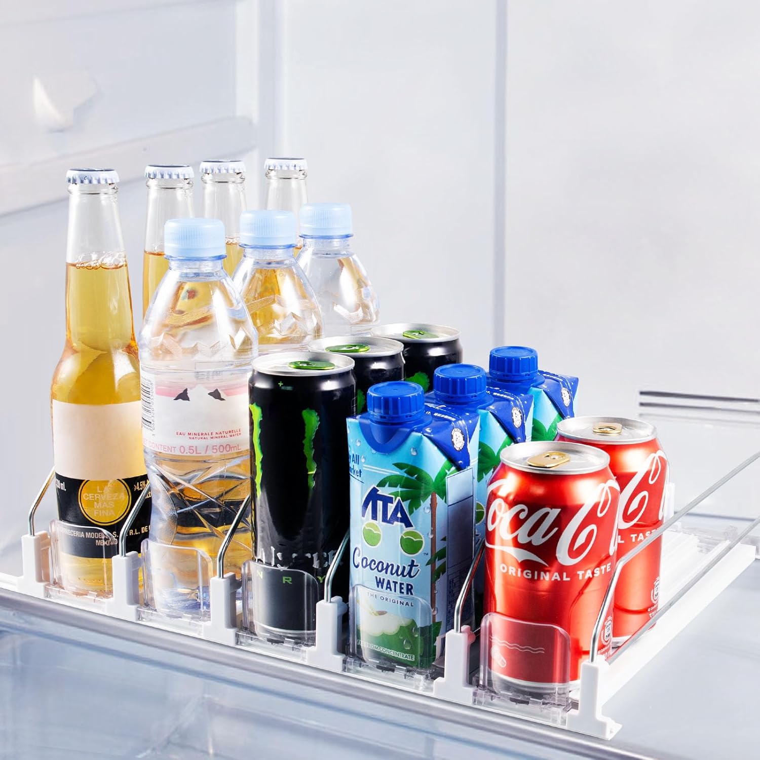 Accwork Automatic Can Dispenser for Fridge, Self-Pushing Fridge Drinks ...