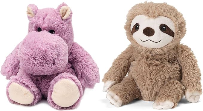 Amazon.com: Intelex Warmies Microwavable Plush Set, Junior Hippo and ...