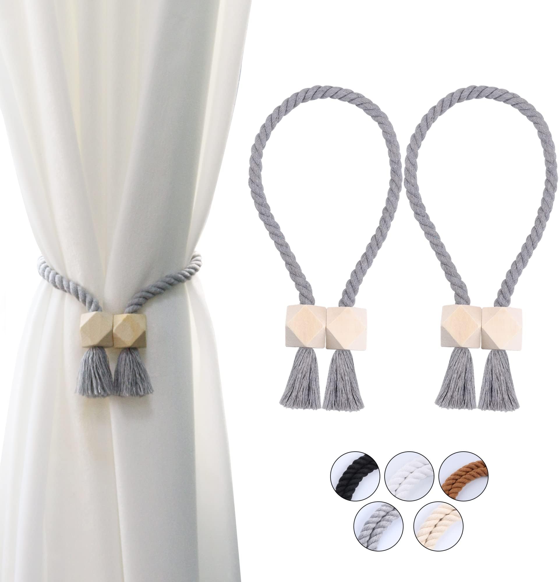 OCIOLI 4 Paquets d'embrasses de Rideaux magnétiques Attaches Rideaux en ...