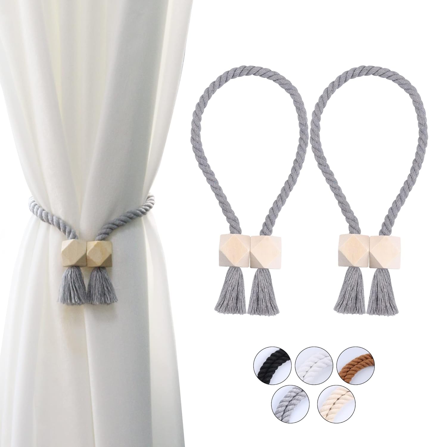 OCIOLI 2 Paquets d'embrasses de Rideaux magnétiques Attaches Rideaux en ...