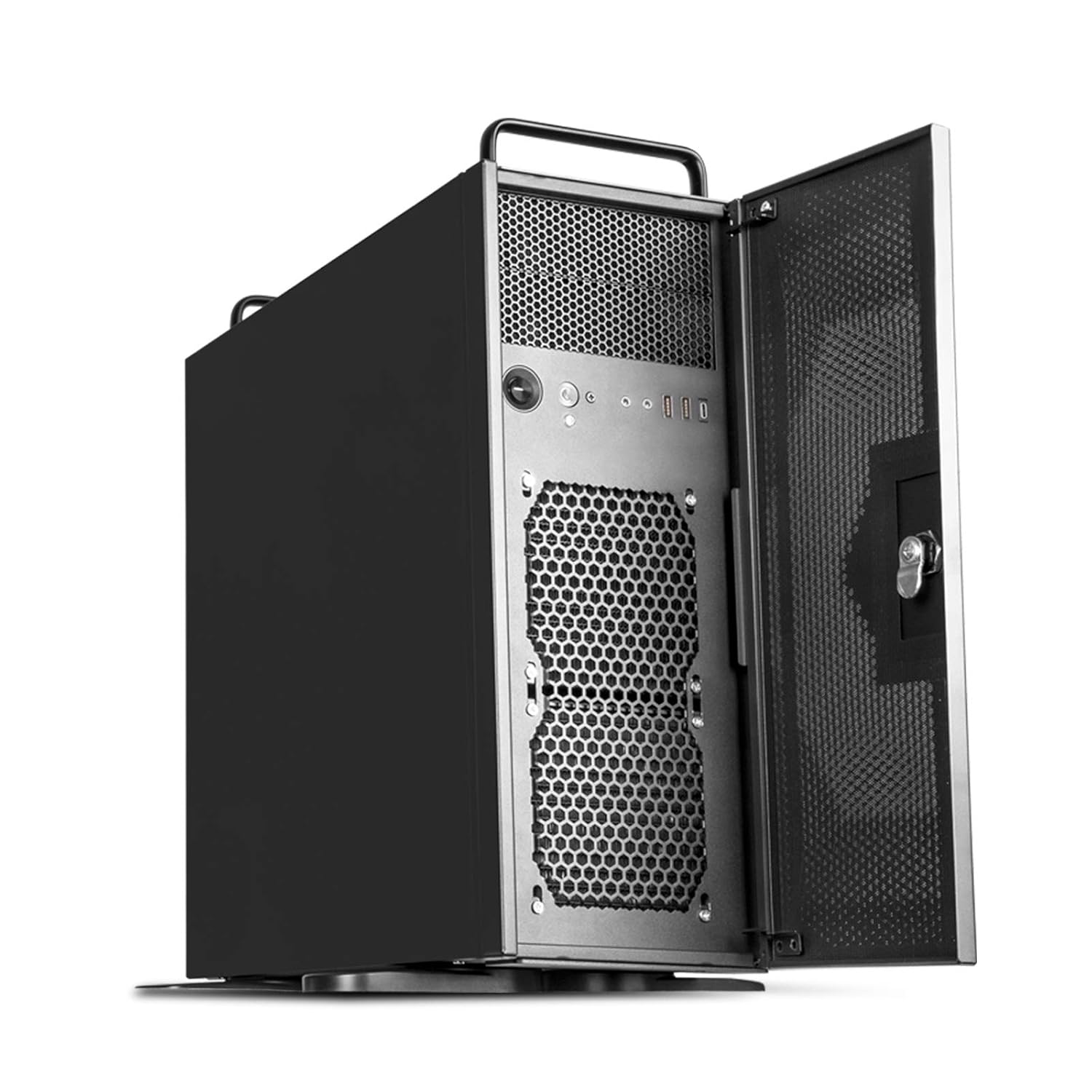 Amazon.in: Buy SilverStone Metal RM42-502 4U Rackmount Server Chassis ...