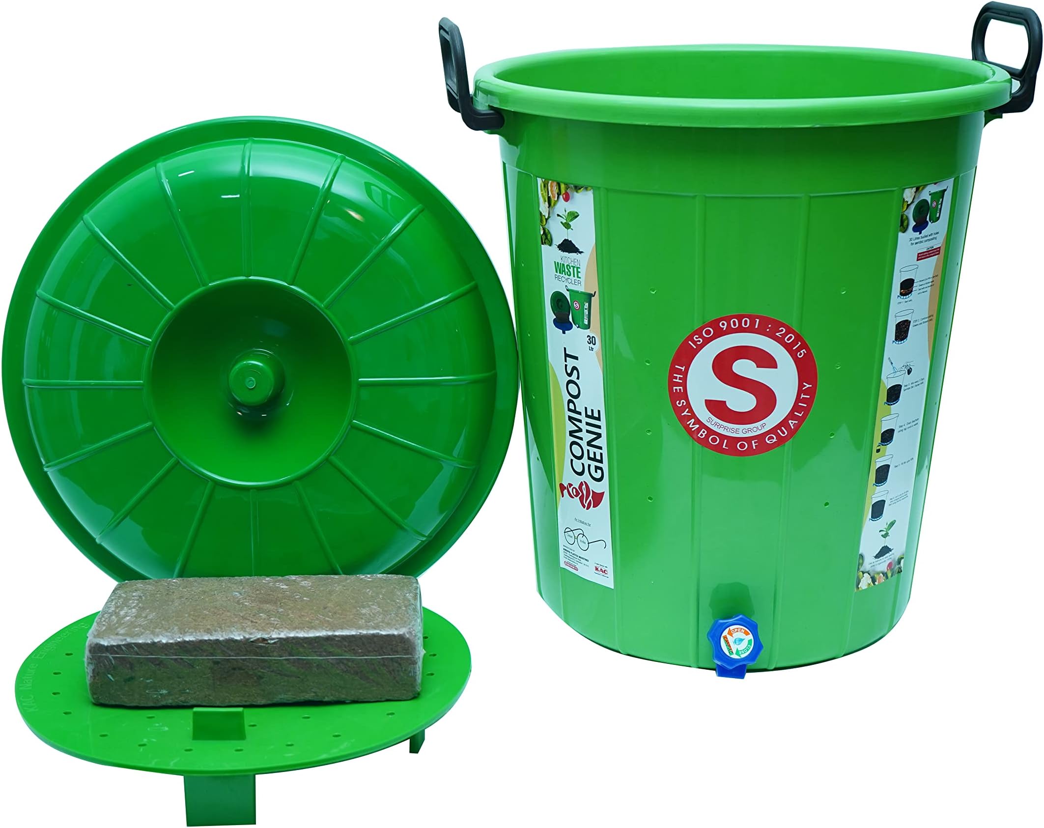 AKXY Home Composting Machine (Mild Steel, Powder Coated) Green, 30 ...