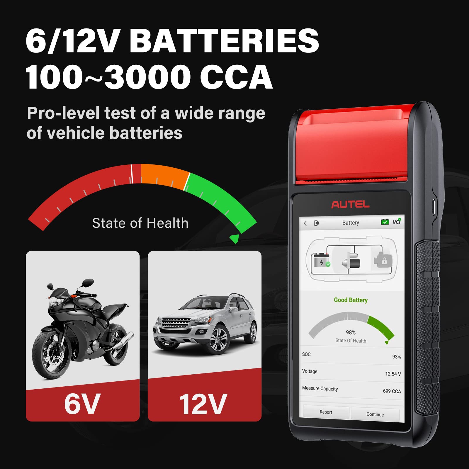 センターバレー 新品 Autel MaxiBAS BT608 E Car Battery Tester, 2022 Newest ...