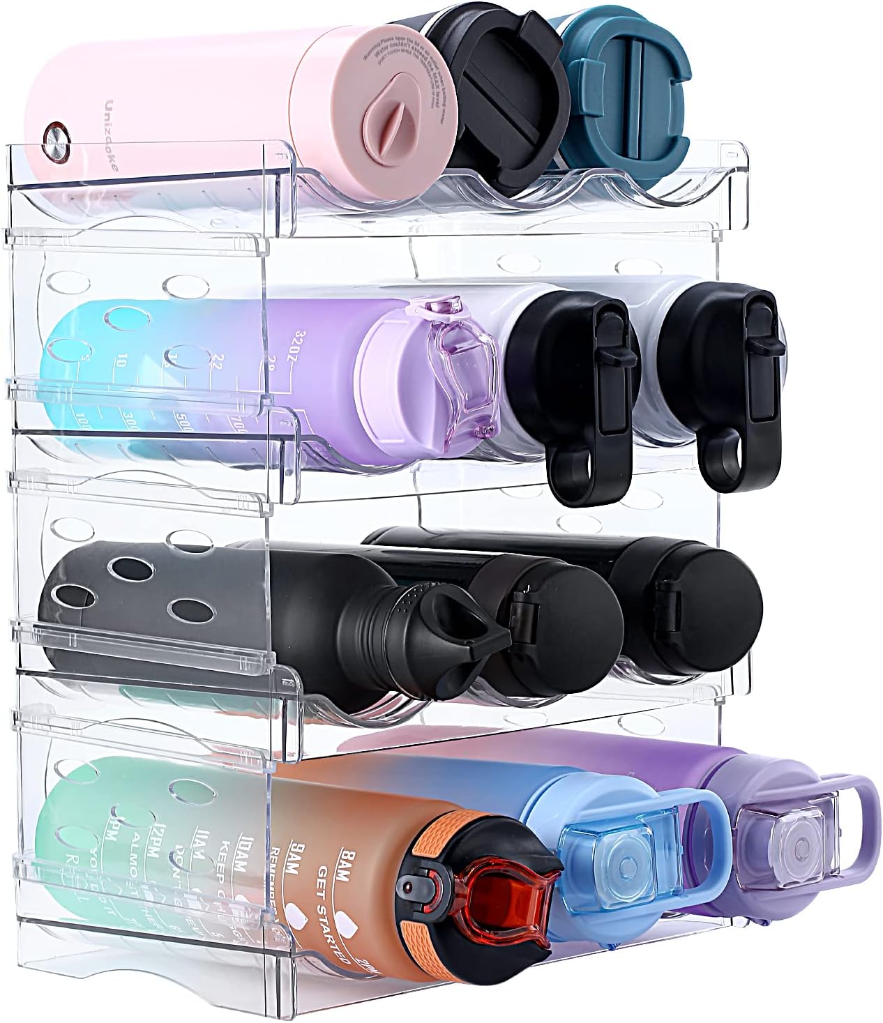 Amazon.com - Mayitr Water Bottle Organizer, 4 Pack Stackable Cup ...