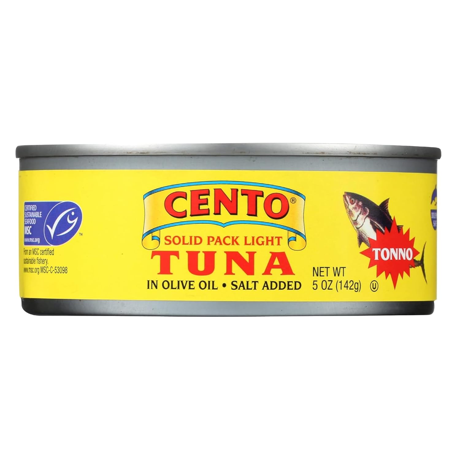 Amazon.com : Cento Solid Pack Light Tuna in Olive Oil, 5 Oz, High ...