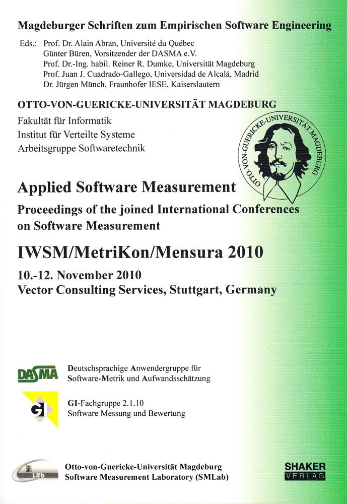 Applied Software Measurement: Proceedings of the Joined International ...