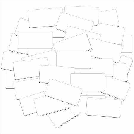 Magnetic Name Tag Label, 55 PCS Dry Erase Reusable Blank Name Stickers ...