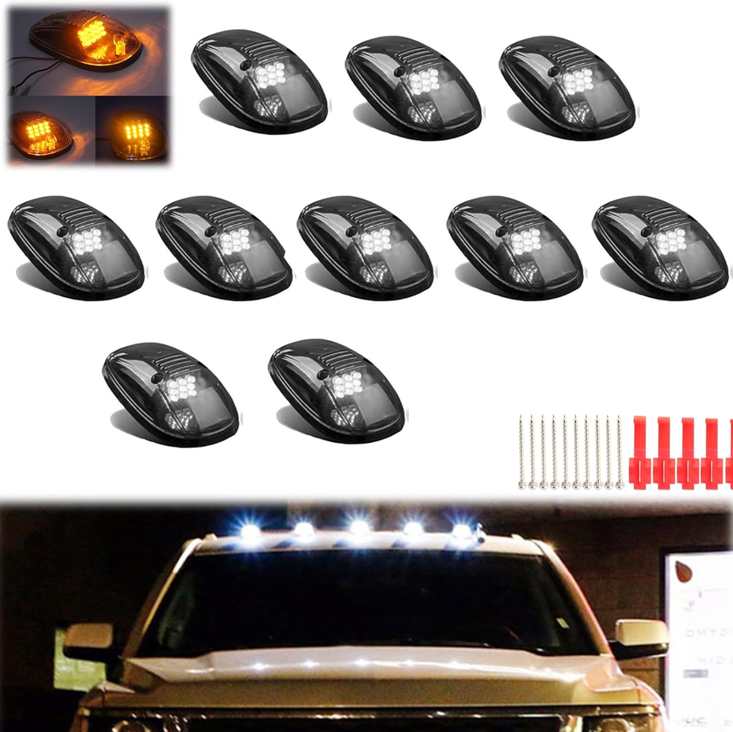 Amazon.com: Bolisiya Solar Powered Cab Lights, Solar Cab Lights for ...