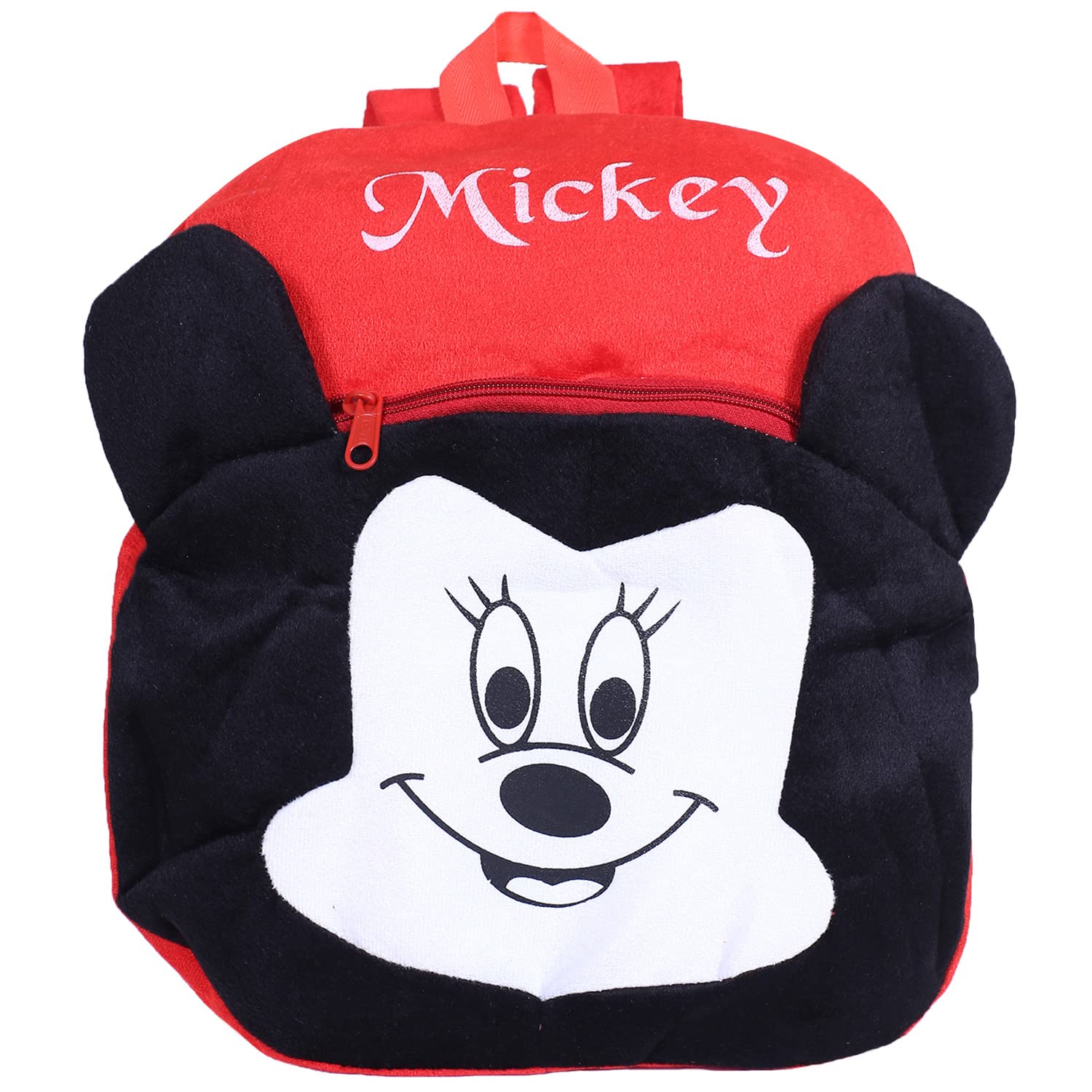 Kuber Industries Disney Mickey Plush Backpack|2 Compartment Velvet ...