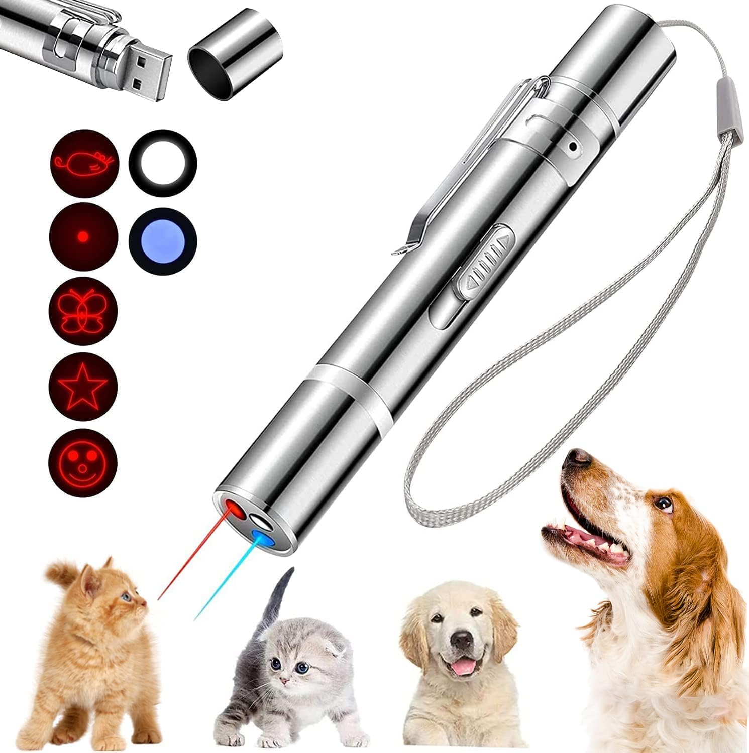 Amazon.com : CHUQIANTONG Laser Pointer Cat Toys Red Laser Presentation ...