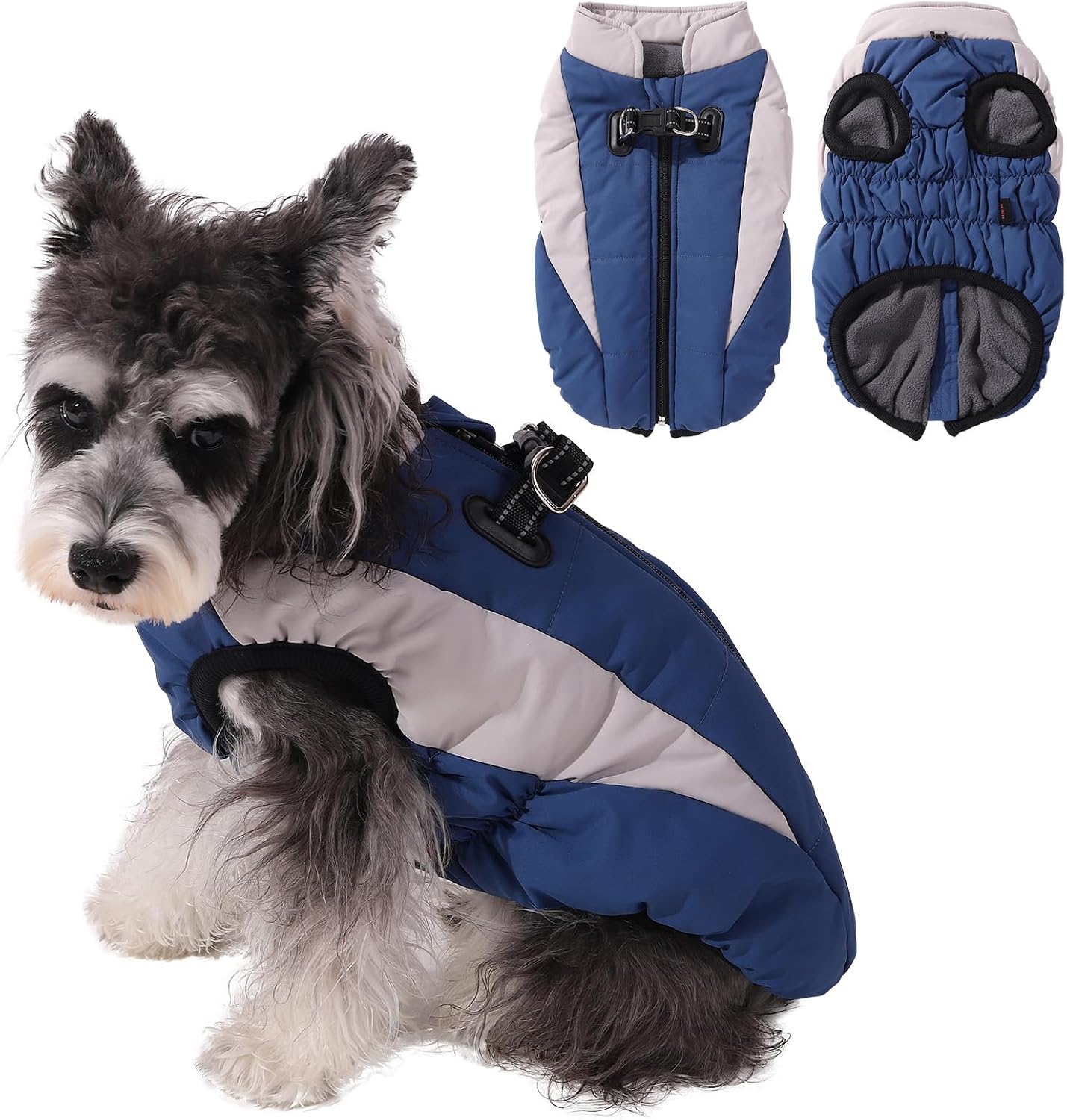 Poseca Warm Pet Dog Coats and Jackets for Dogs Cats Reflective Harness ...