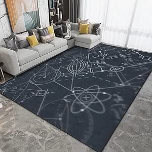Amazon.com: Area Rug School Mathematics Formulas Drawings Scientific 3D ...