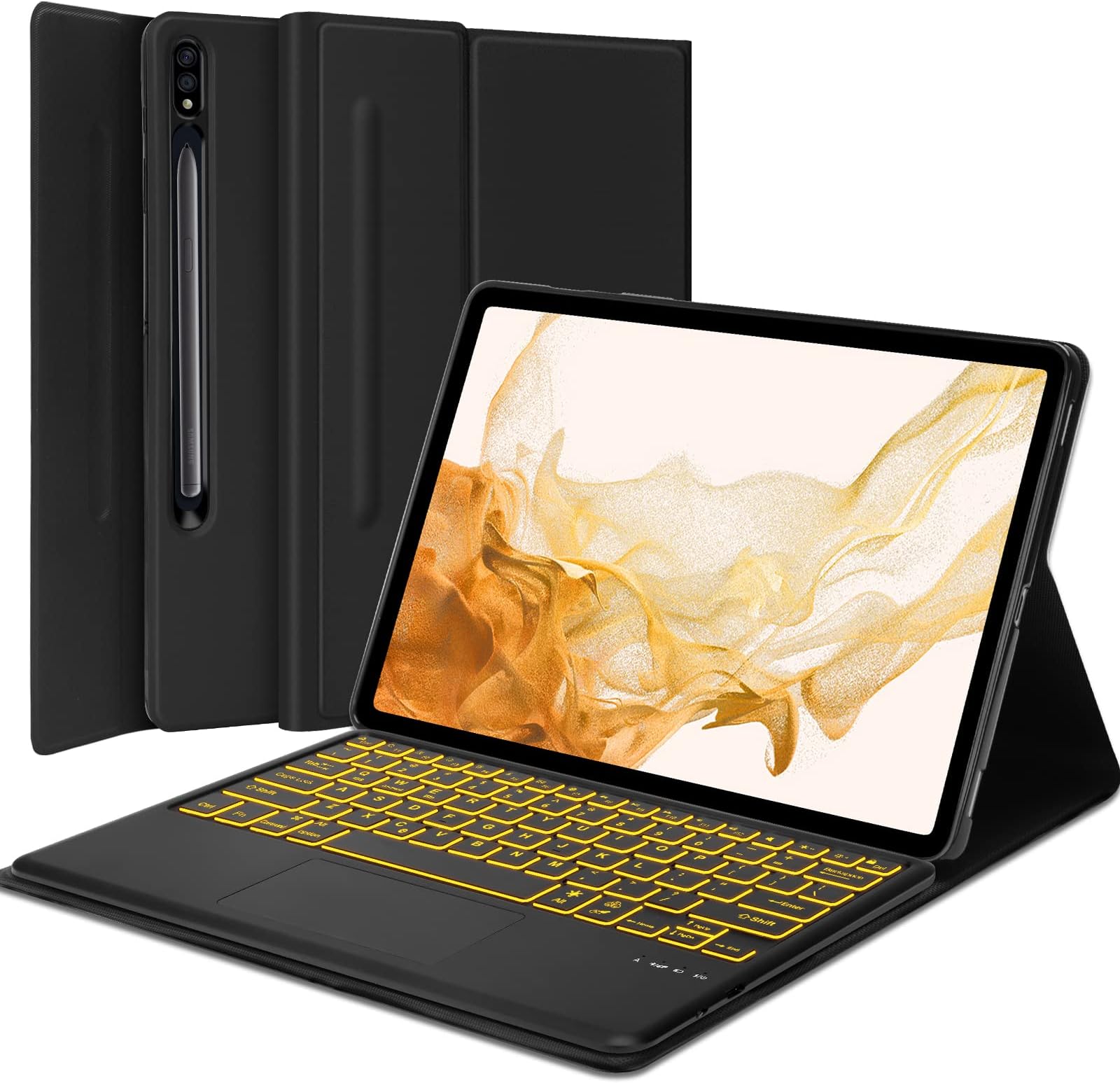 Funda para teclado Samsung Galaxy Tab S9 Plus de 12.4 pulgadas: teclado ...
