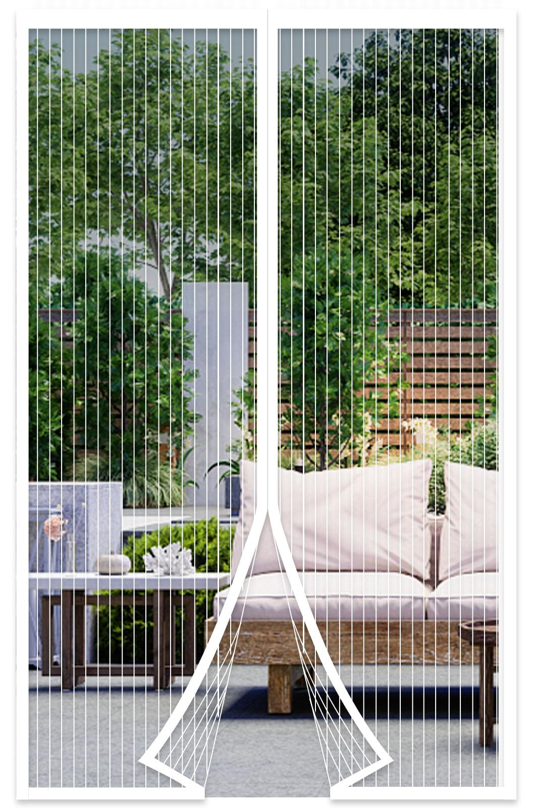 METAONLY Magnetic Screen Door Fits Door Size 72" x 80", Screen Door ...