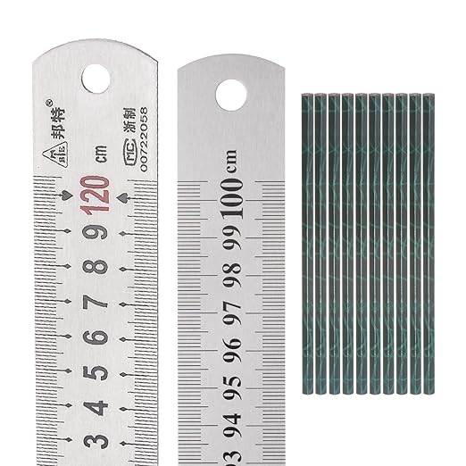 uxcell 40"(100cm) 48"(120cm) Stainless Steel Ruler Straight Edge Metric ...
