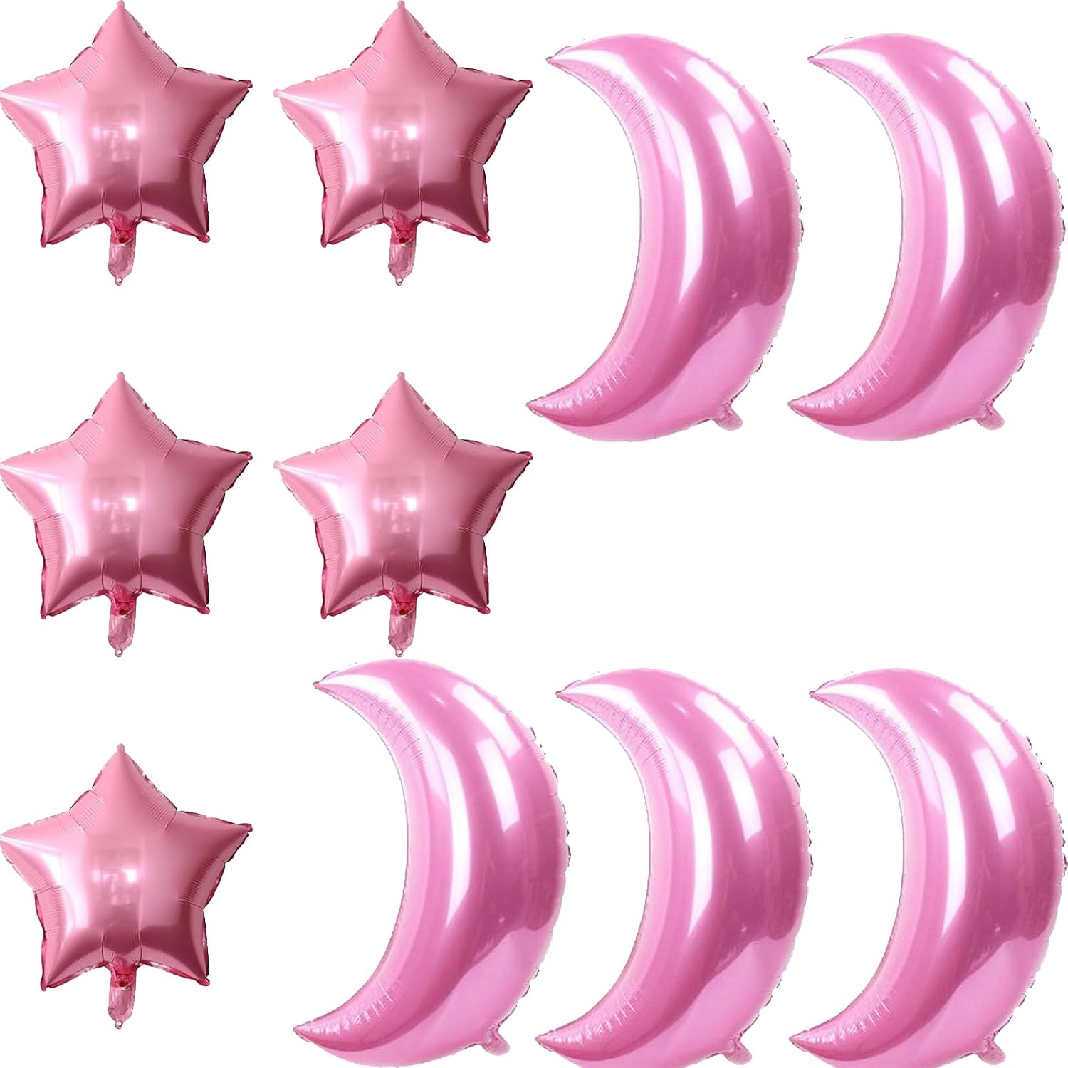 Amazon.com: 10Pcs Large Moon Star Foil Balloons Set with 5Pcs 28 Inch ...