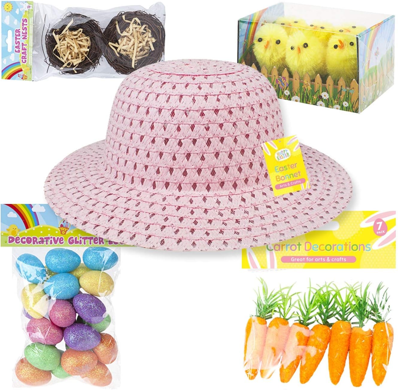 Kids Easter Bonnet Kit | Easter Bonnet Set Make Your Own Easter Bonnet ...
