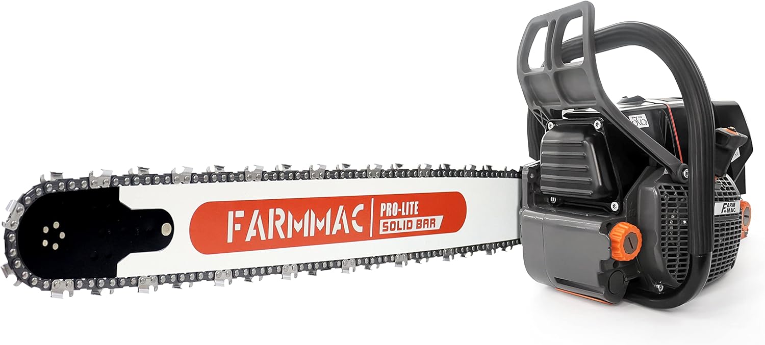 Amazon.com: FARMMAC F660V, 25 Inch Gas Chainsaw 92cc High-End Version ...