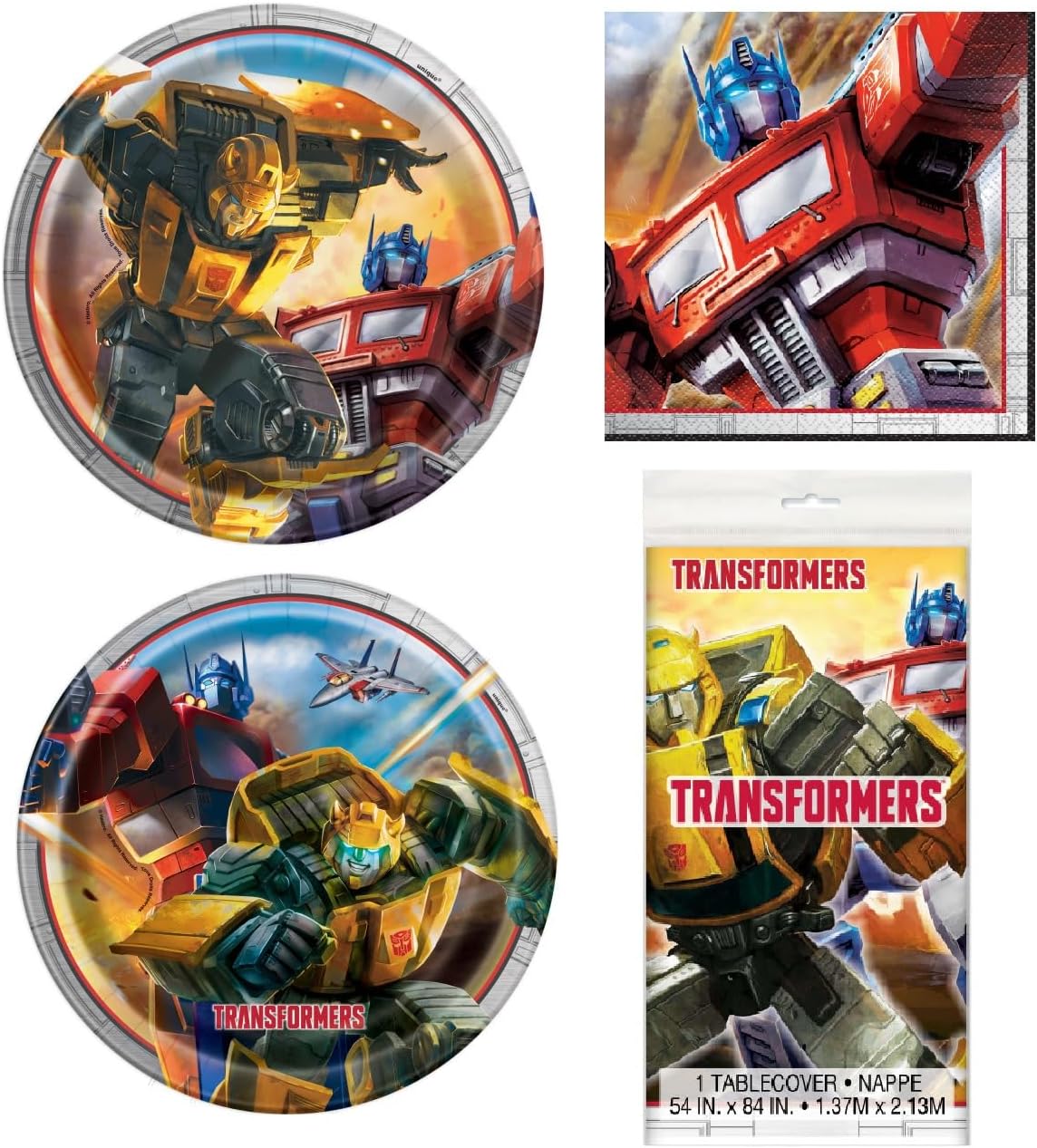 Amazon.com: Unique Transformers Birthday Party Supplies Bundle Set ...