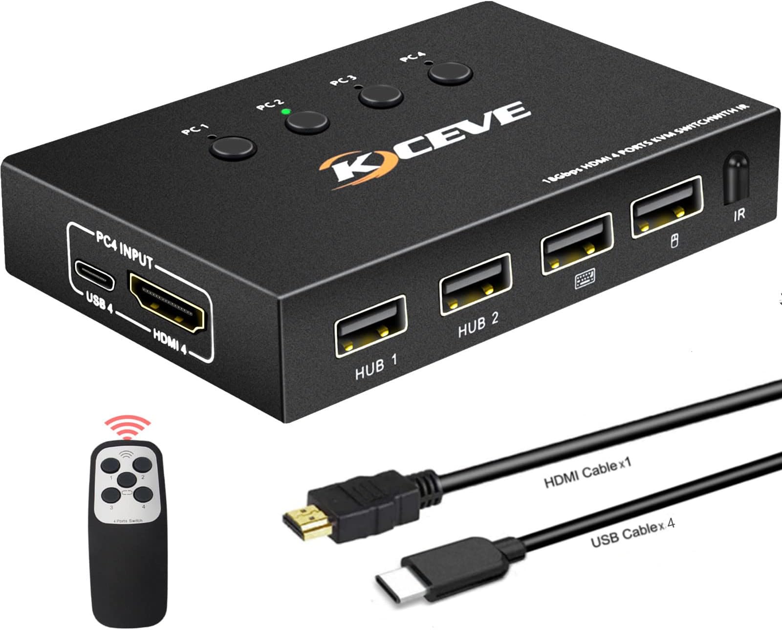 Cable Matters Commutateurs KVM 4 ports USB 3.0 Hub USB pour 4 ...