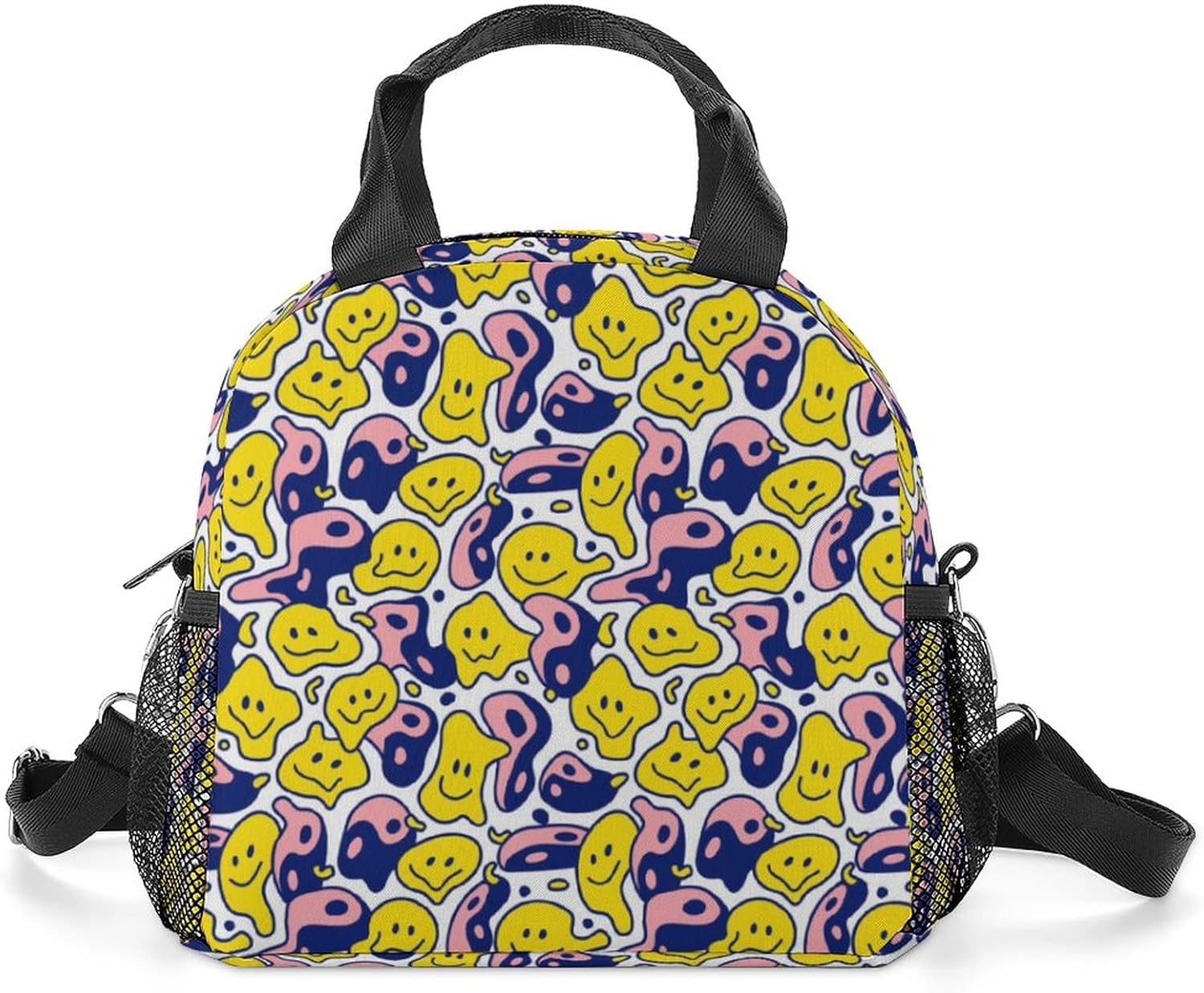 Amazon.com: Smiley Face Lunch Bag for Women Men, Portable Insulated ...