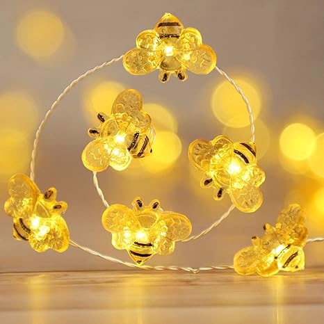 Amazon.com: Impress Life Honey Bee Fairy String Lights, 10 Foot 40 LED ...