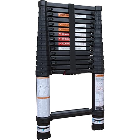 GP Logistics SLDD7 7' Compact Folding Ladder , Red - Collapsible Ladder ...