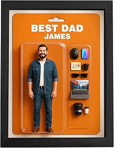 Amazon.com: VEELU Gifts for Dad from Daughter Son - Personalized Action ...