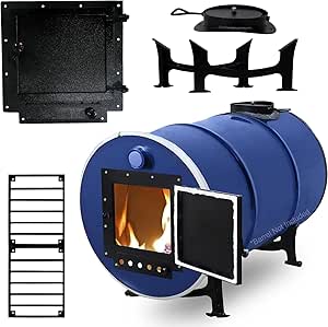 Amazon.com: Barrel Stove Kit – Perfect For 30 to 55 Gal Drum Wood Stove ...