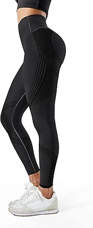 Amazon.com: Fanka Women's Full Length Compression Body Sculpt Leggings ...