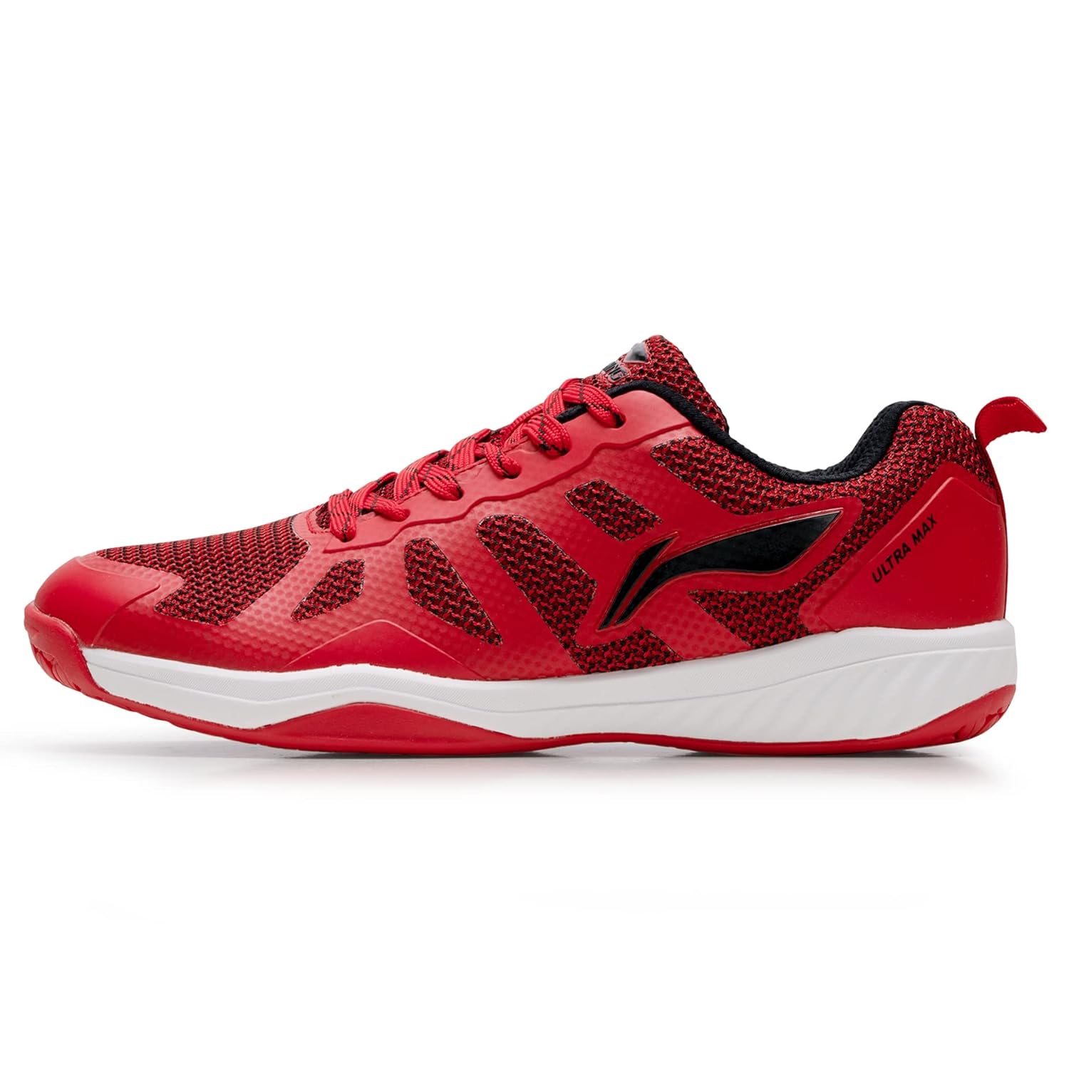 Li-Ning Ultra Max Non-Marking Badminton Shoe, Red/Black : Amazon.in ...