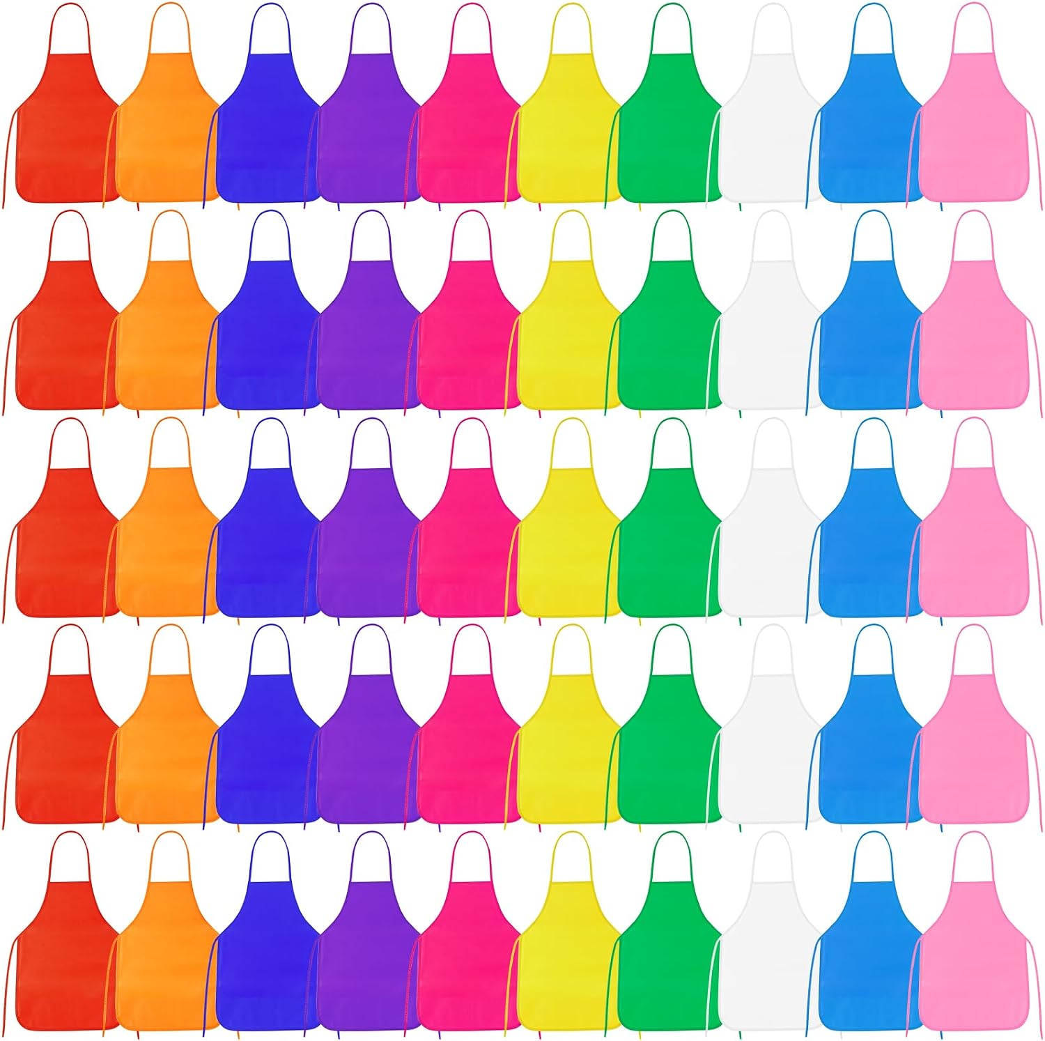 Amazon.com: PLULON 50 Pcs Kids Apron Painting Aprons for Kids, Kids ...
