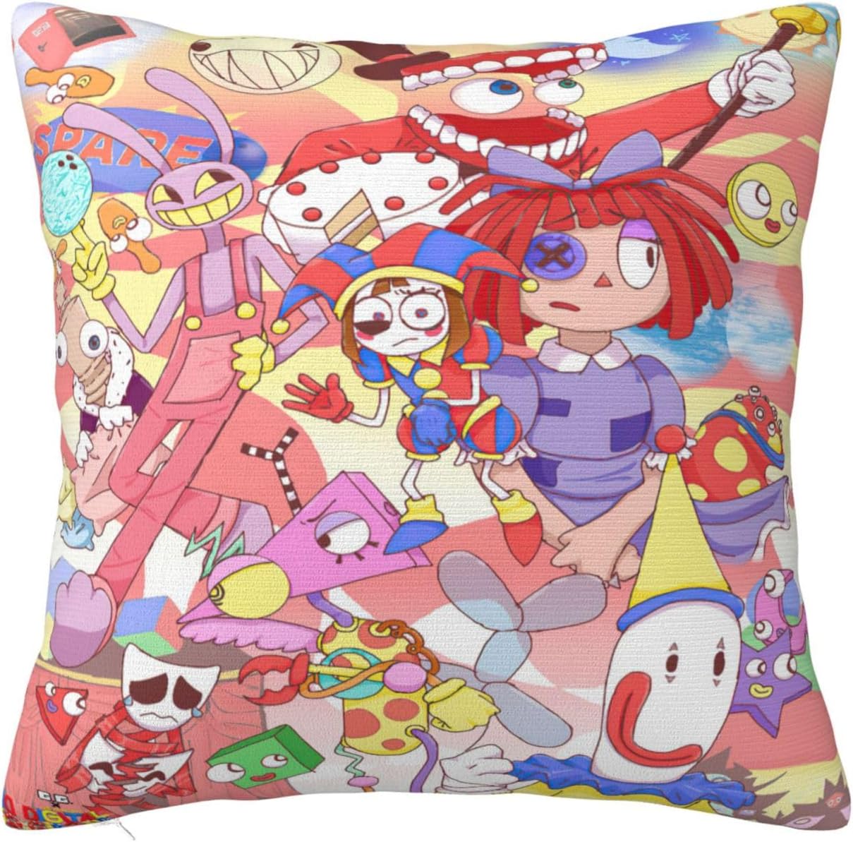 Amazon.com: The Amazing Funny Digital Anime Circus Pillow Case Soft ...