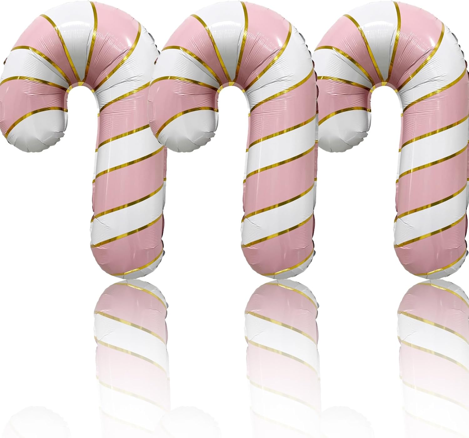 Amazon.com: Pink Candy Cane Balloons Christmas Balloons Sweet Candy ...