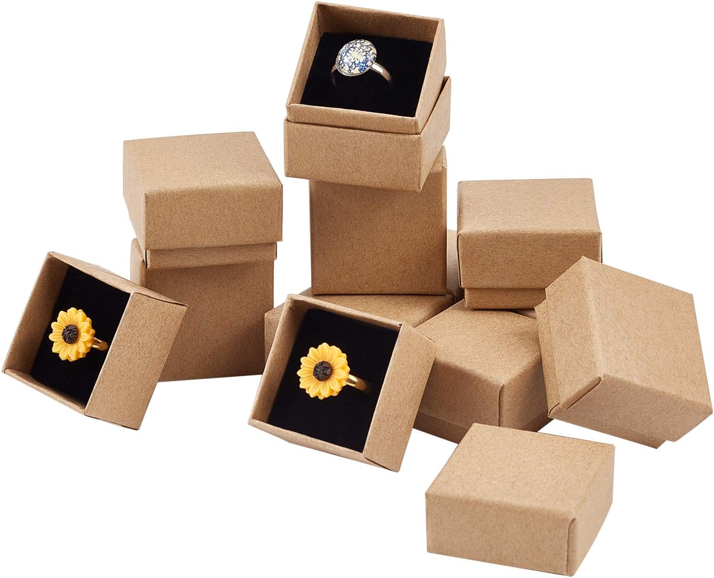 Amazon.com: Glitterymall 24pcs Cardboard Jewelry Box Gift Ring Earrings ...