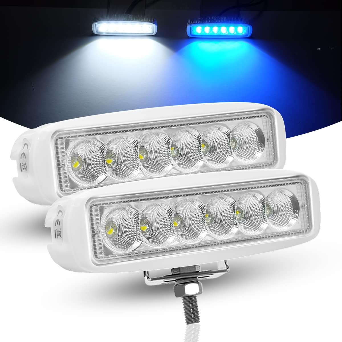 Amazon.com: Exzeit Waterproof Led Boat Lights, 2 pc 72W Deck/Dock ...